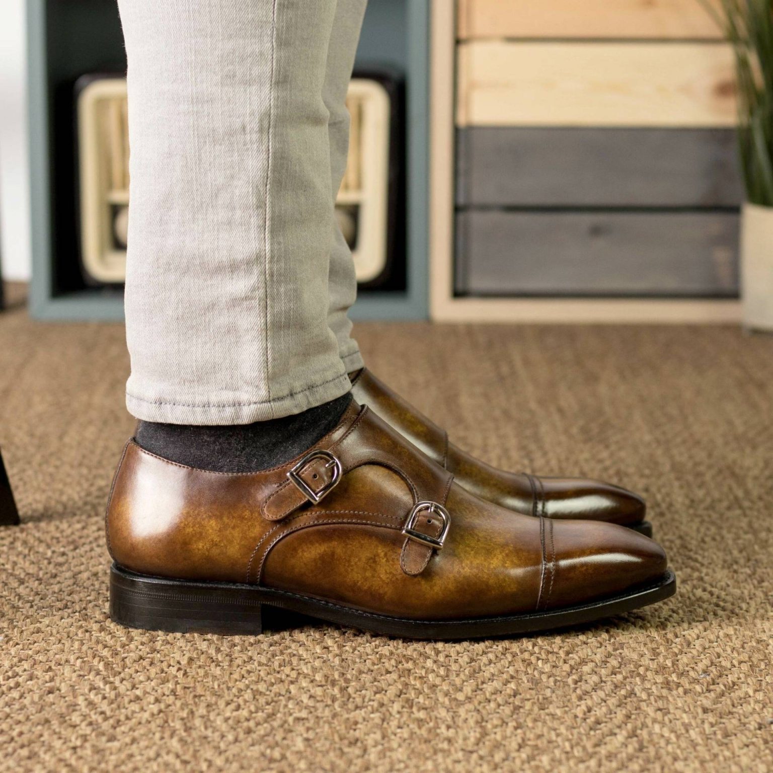 Damen Ave. Men's Goodyear Welt Double Monks No.5590 | Robert August